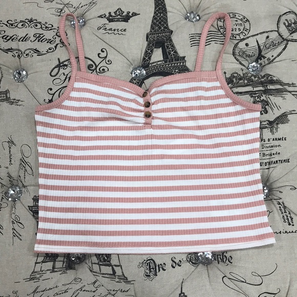 Topshop | Tops | Topshop Stripe Crop Tank | Poshmark